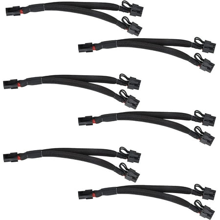 PCIe 6 Pin to Dual 8 (6+2) Pin Splitter - GPU VGA Y-Splitter Extension ...