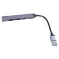 4 Ports Aluminum Alloy USB Hub with 2USB2.0 1USB3.0 TypeC Adapter ...