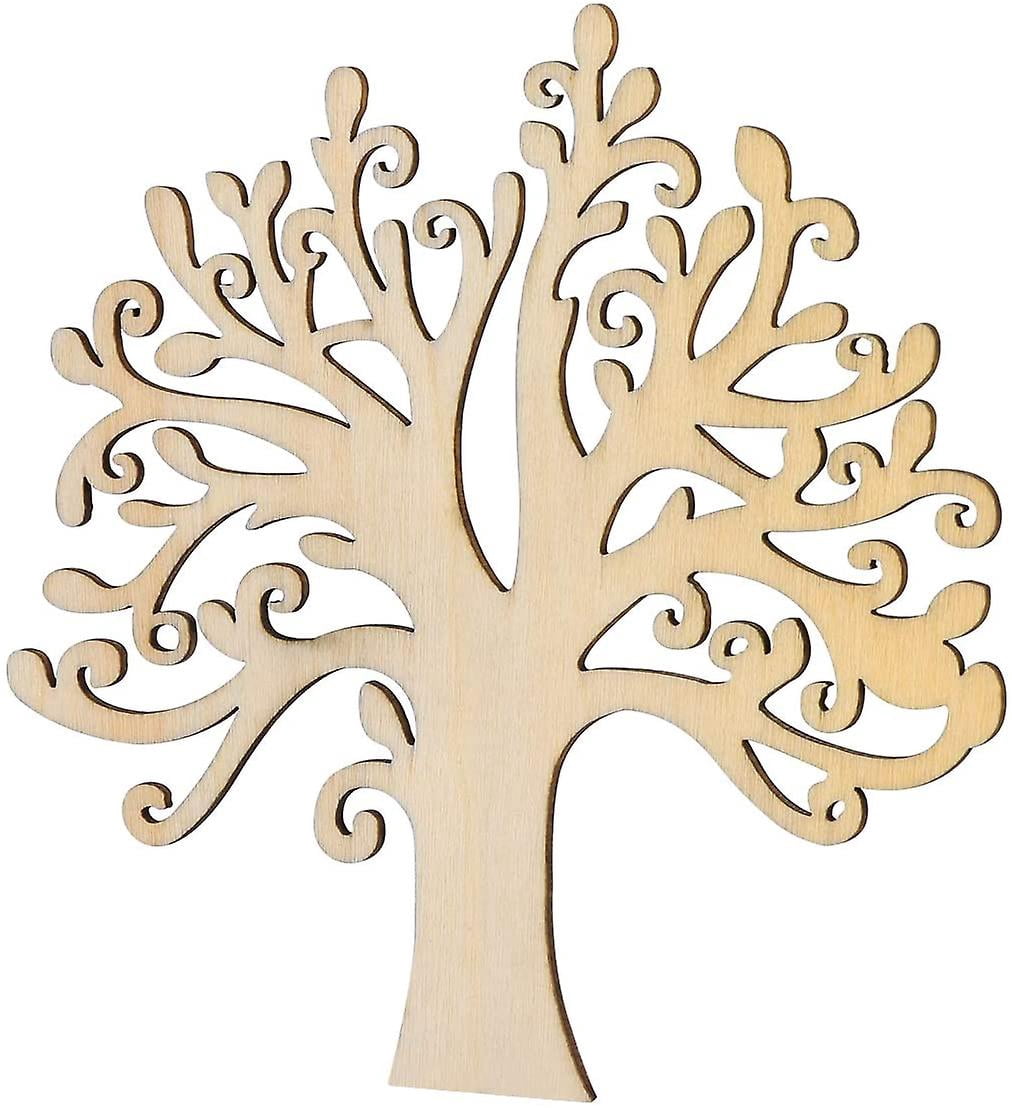 Blank Wooden Wood Shapes Family Tree Wooden Craft Tree Embellishments ...
