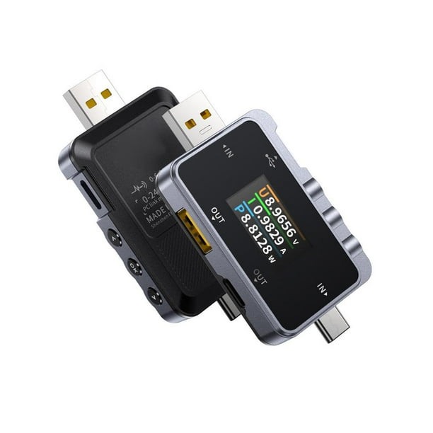 TQEHS Probador USB tipo C, voltímetro, amperímetro, monitor de voltaje ...