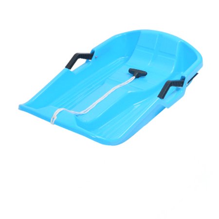Snow Sled Plastic Toboggan with Pull Rope for Snow Sledding Ice Fishing ...
