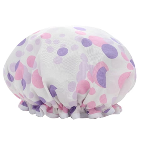Printing Color Shampoo Cap Double Layered Waterproof Shower Hat Bathing ...