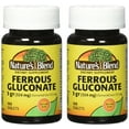Nature's Blend Ferrous Gluconate Tablets, 324mg, Elemental Iron 37.5mg ...