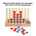 Wooden Connect 4 in A Row Strategy Board Game Set with Storage Box for ...