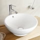 Eclife 16.5" Round Ceramic Bathroom Sink Combo with Faucet 1.5 GPM and Pop up Drain Bathroom ...