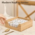 Bamboo Napkin Holder, 7.36" x 2.16" Holder for Table with Large Side ...
