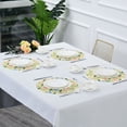 15.4 Inch Round Placemats Set of 4 Washable Heat Resistant Placemats ...