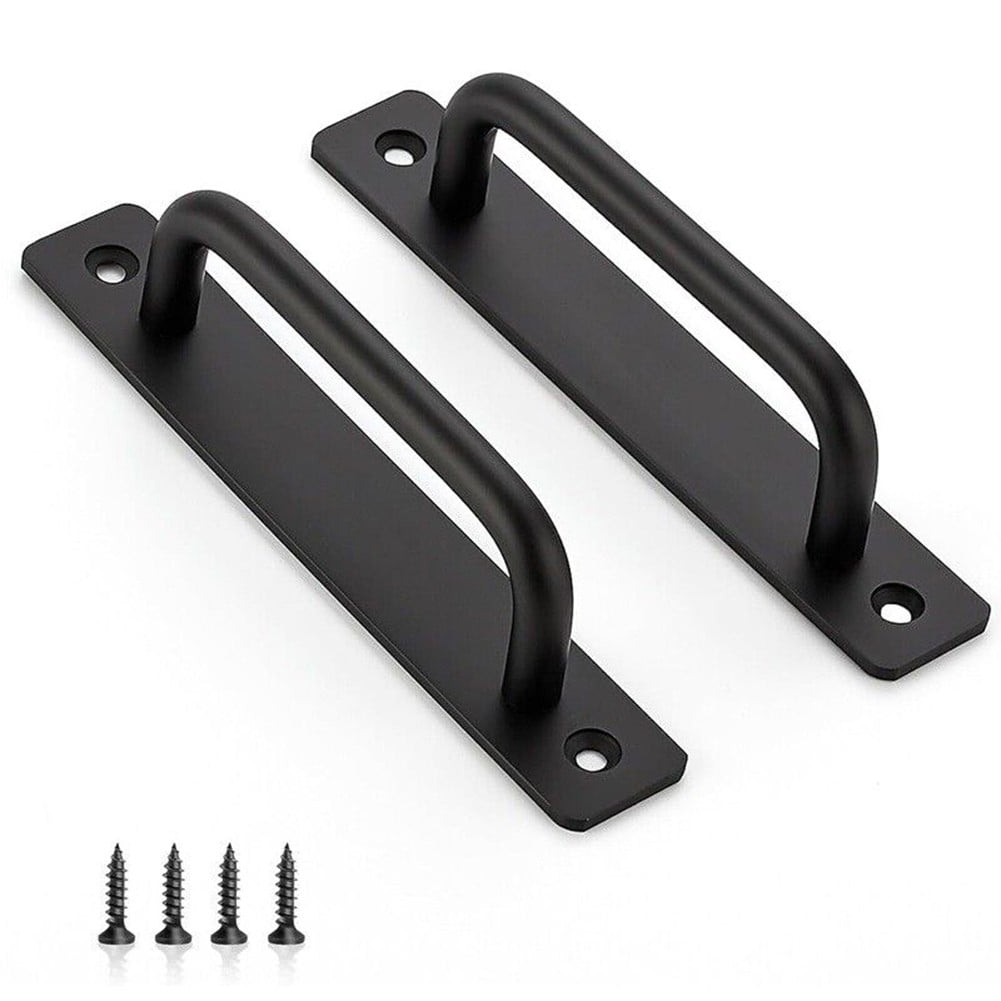 MYG 2Pcs Black Door Pull Handles Aluminium Alloy Sliding Pull Gate Shed ...