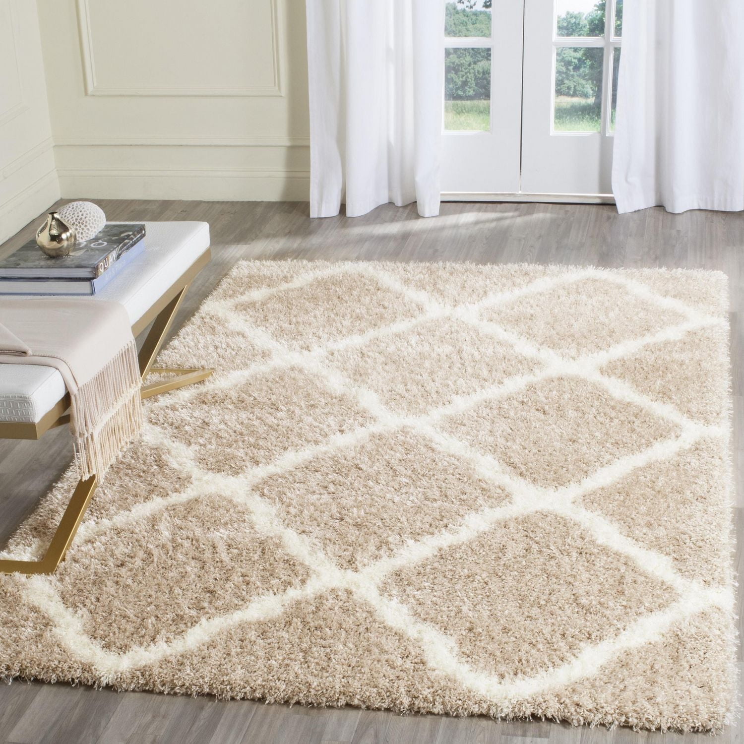 Click here for Safavieh Montreal Cebrail Geometric Shag Area Rug... prices
