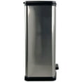 Mainstays 13.2 Gallon Trash Can, Plastic Rectangular Step Kitchen Trash ...