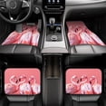 4-Piece Car Floor Mats Set, Flamingos Crystal Velvet Automotive Front ...