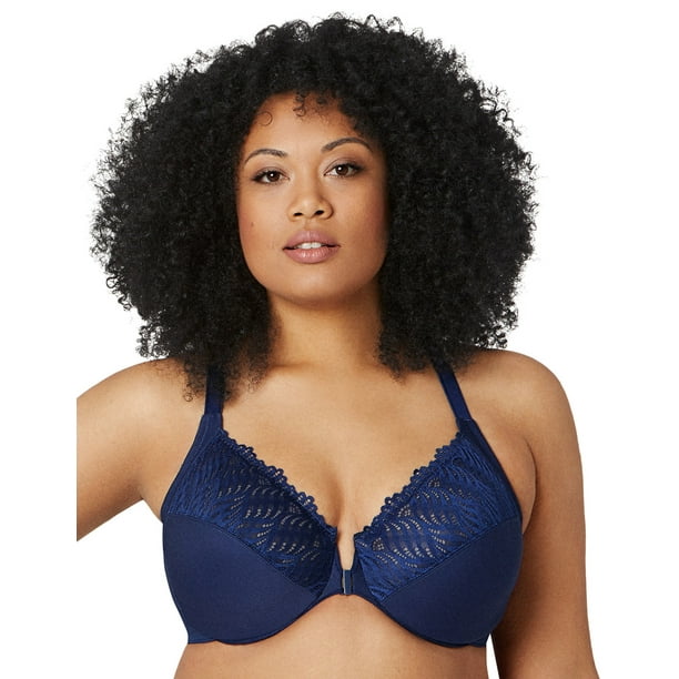 Glamorise Full Figure Plus Size Front Close T Back Wonderwire Bra