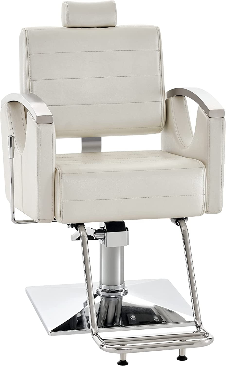 BarberPub Classic Reclining Barber Chair for Hair Stylist, Spa Salon ...