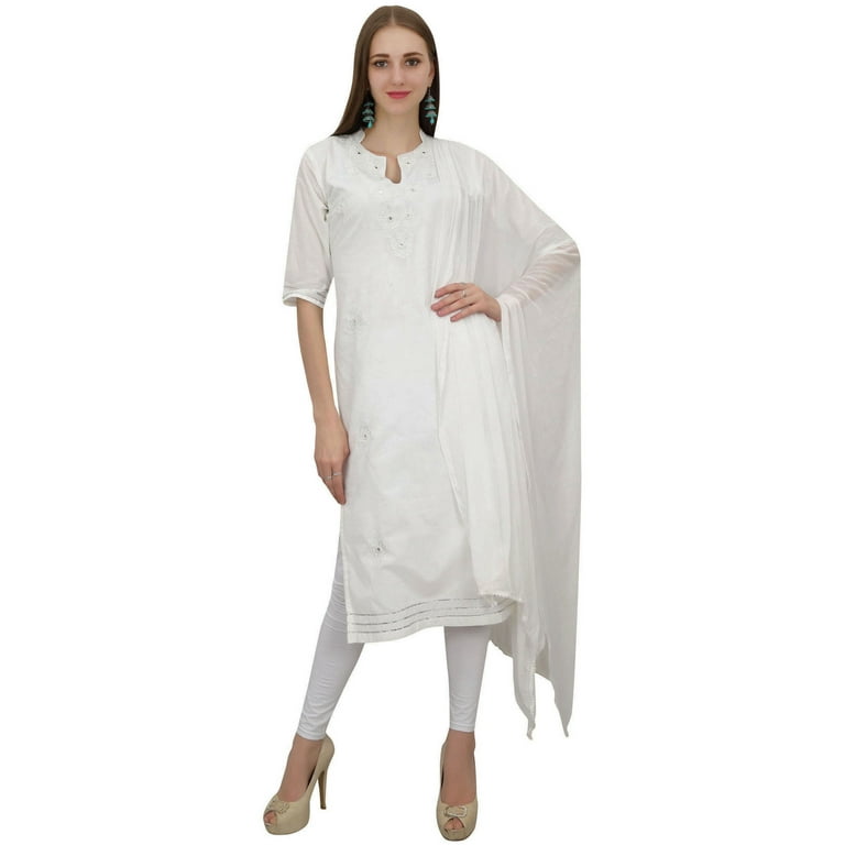 White Cotton Salwar Kameez