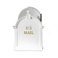 Postal Ambrose White Post Mount Mailbox, Rust Proof, High Capacity ...