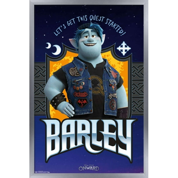 Disney Pixar Onward - Barley Wall Poster, 22.375" x 34", Framed ...