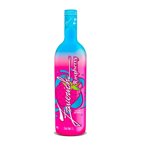 Pack de 4 Licor de Vodka Zaverich Raspberry 1 L | Walmart en línea