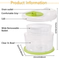 Vegetable Dryer Salad Spinner: Capacity 3L Vegetable Fruit Washer with ...