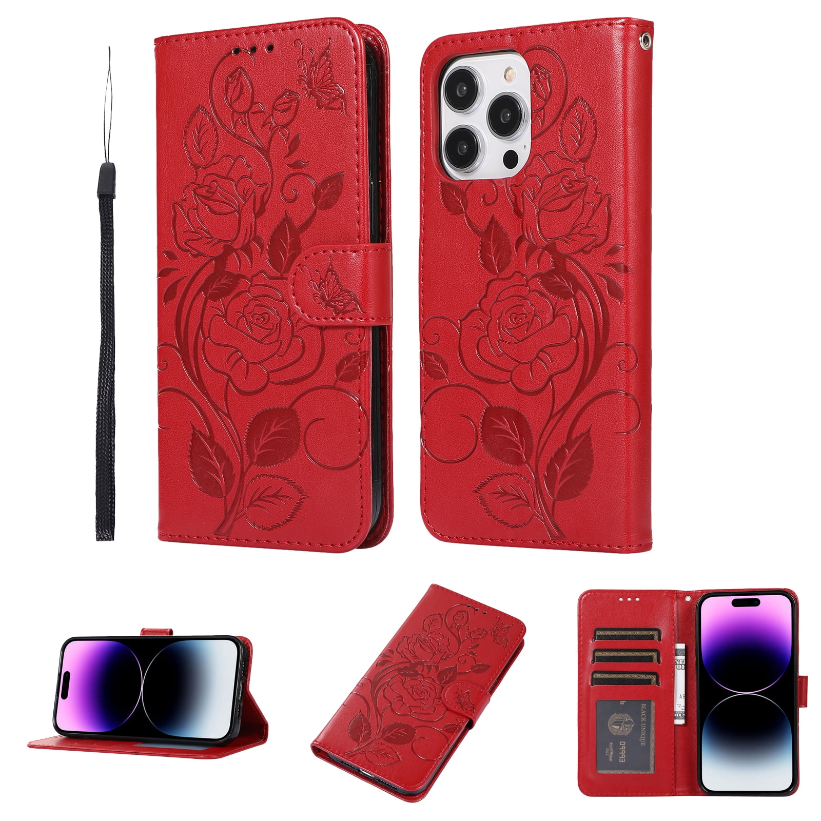 Case for iPhone 13 Pro Max Wallet Case for Women with Card Holder ...