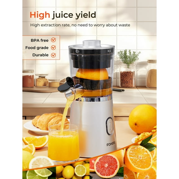 Electric Citrus Juicer Stainless Steel | Premium Hands-Free One-Touch ...
