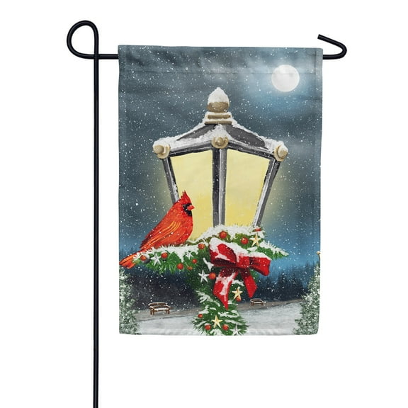 Toland Home Garden Small Holiday Xmas House Outdoor Snowy Wreath Winter ...