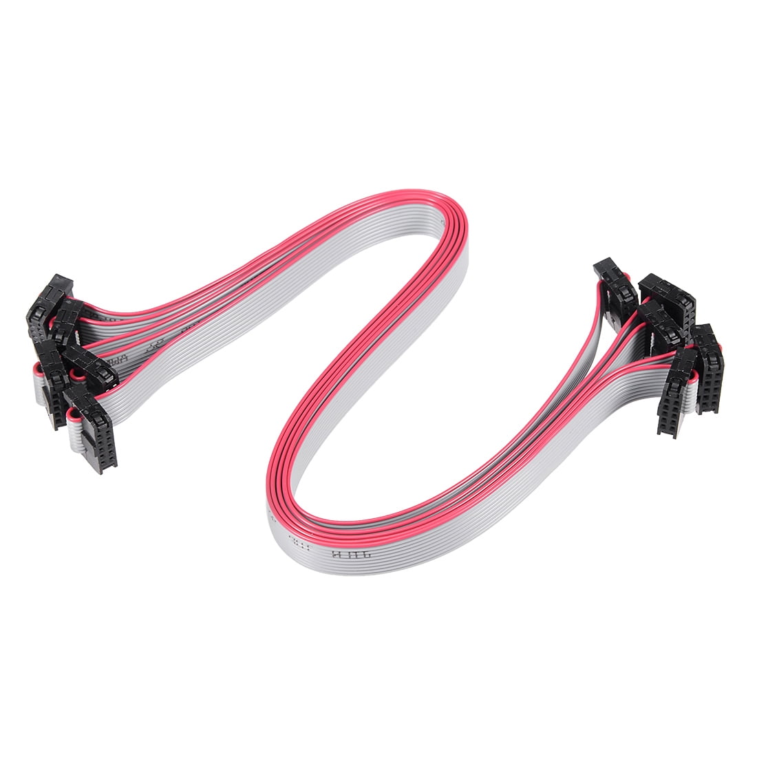 IDC 10 Pins Connector Flat Ribbon Cable Female Connector 30cm 2mm Pitch ...