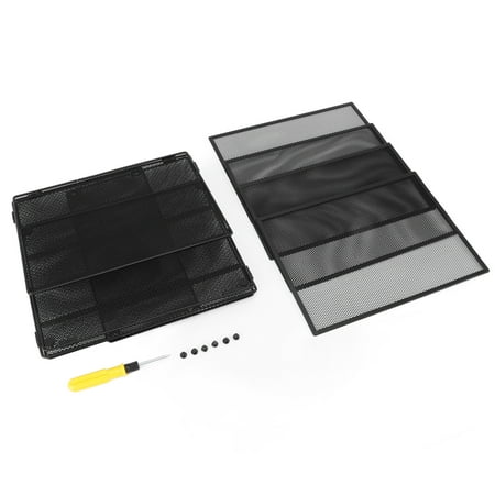 Metal Mesh Desk Organizer,Metal File Organizer Black Metal Desk File ...