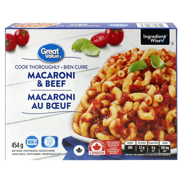 Great Value Macaroni & Beef, 454 g - Walmart.ca