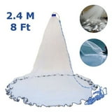 8Ft 2.4M Fishing Net Bait Easy Throw Hand Cast 3/4 Inch Strong Nylon ...