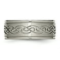 Titanium 9mm Scroll Design Brushed and Polished Band - Walmart.com