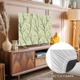 Branch Flower TV Dust Cover 43 Inch, Bee Bird Bud Retro Green Computer ...