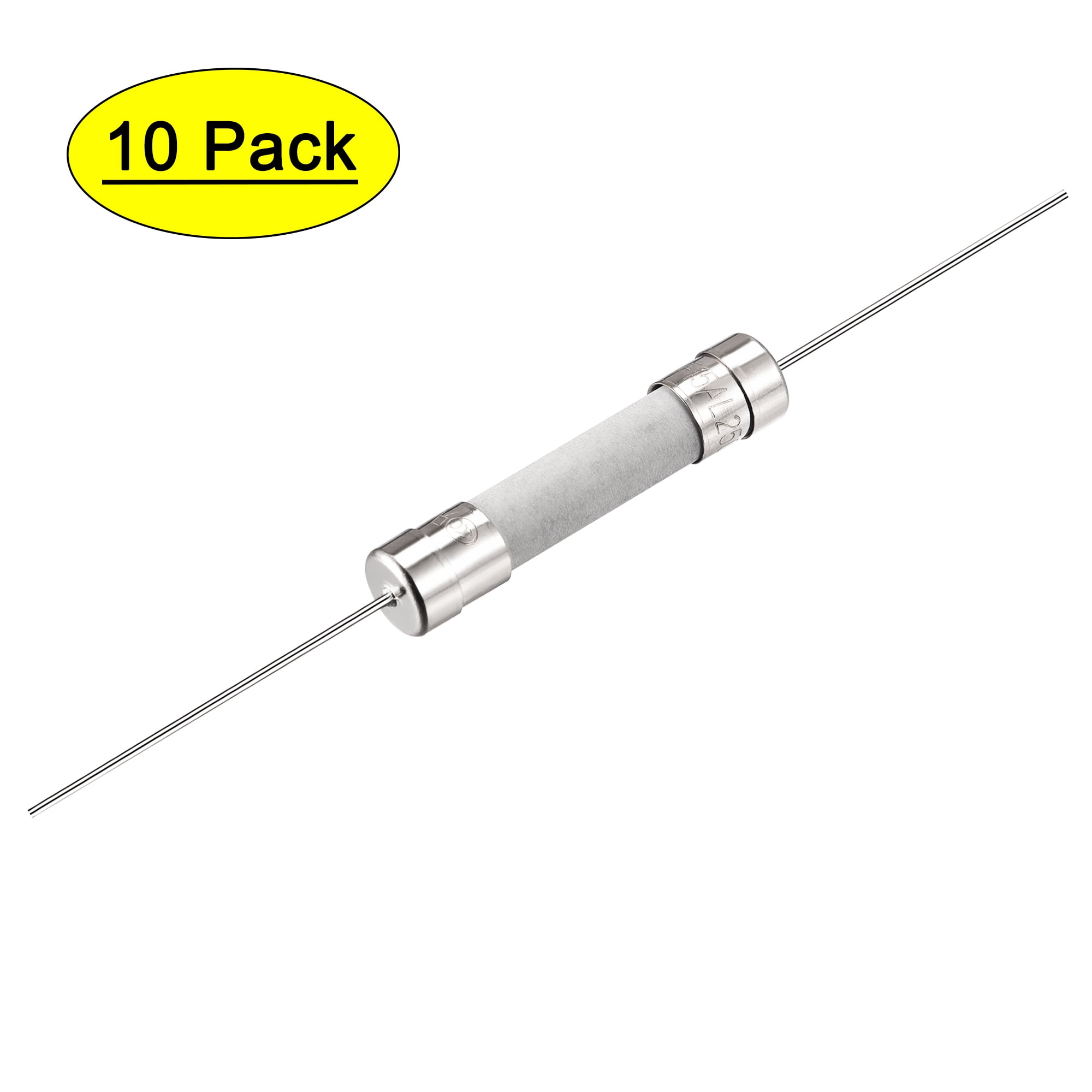 Fast Blow Fuse Lead Wire Ceramic Fuses 6mm x 32mm 250V F15A, 10Pcs ...