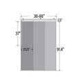 Domovina 3 Panel Track Vertical Blinds, Adjustable 36-66"W x 91.4"H ...