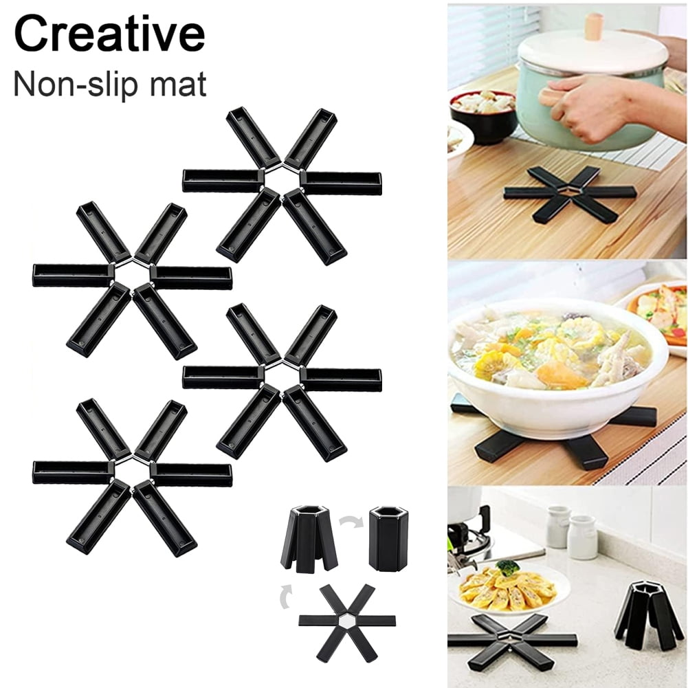 UDIYO Non-Slip Heat Insulation Pad, Folding Trivet Save Much Space for ...