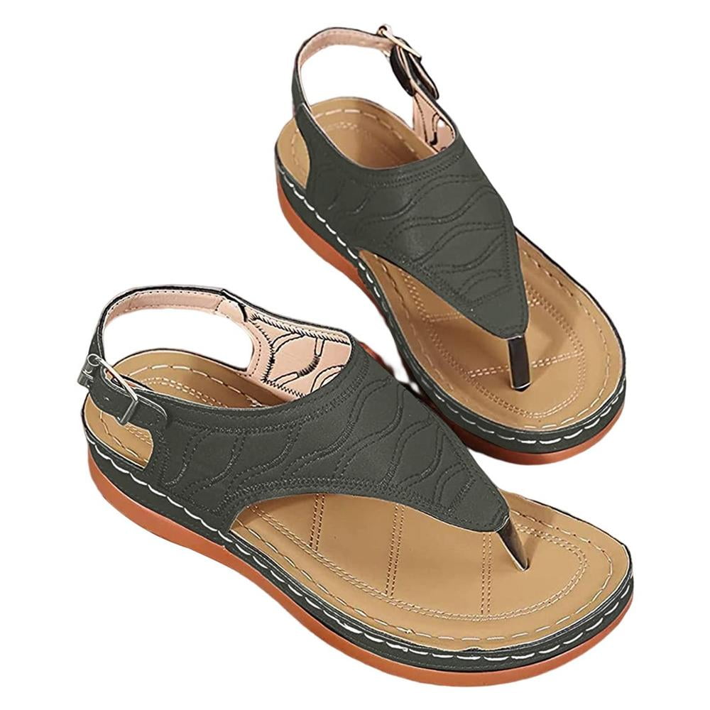 Tohuu Orthotic Sandals Women Solid Color Texture Pattern Women's Thong ...
