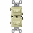 Enerlites Ivory Duplex Toggle Light Switch, 5A 120V, Residential or ...