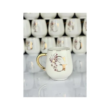 Elama Elle 12 Piece Round Porcelain Mug Set in White - Walmart.com