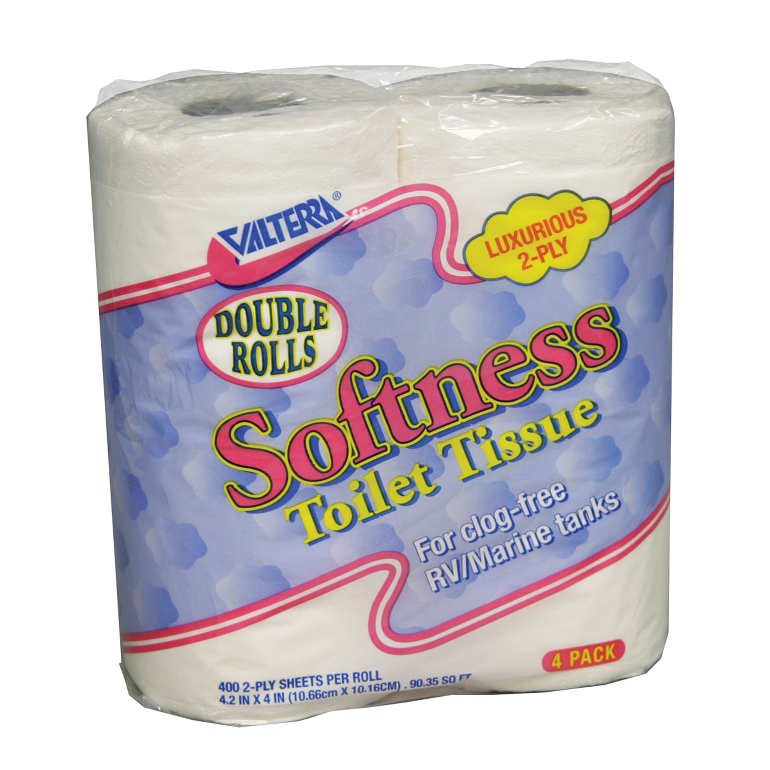 Valterra Q23638 Softness 2-Ply Toilet Tissue - Double Roll, Pack of 4 ...