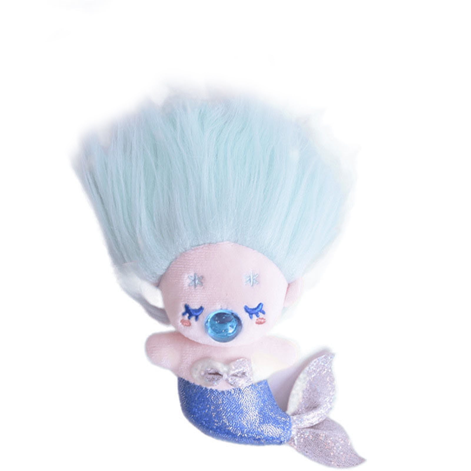 Mermaid Cotton Doll Toy Colorful Fluffy Hair Cute Mermaid Stuffed Doll ...