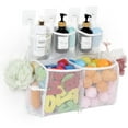 2-Tier Bathroom Storage Net for Shower Storage, Nylon Mesh Bath ...