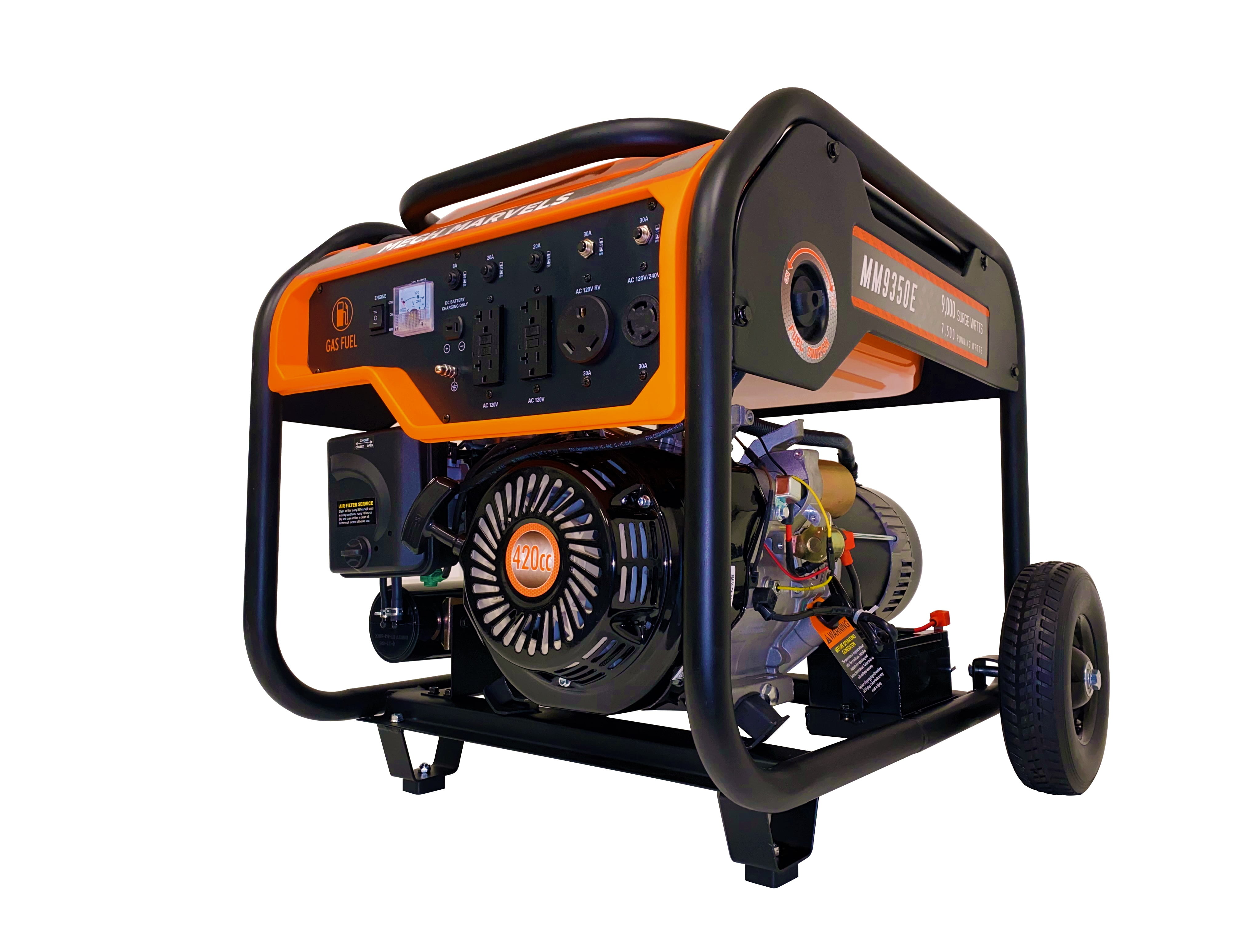 Mech Marvels 9000 Watt Portable Power Generator, Electric Start, CARB ...