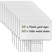 "6 pcs WHITE Coroplast Board, 18""x24"" 4mm Corrugated Plastic Yard ...