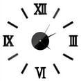 DIY Wall Clock Silent 3D Acrylic Sticker Roman Numbers Adhesive Modern ...