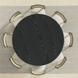 Dovelina 60 Round Dining Table - Elegant Wood Grain Finish - Walmart.com