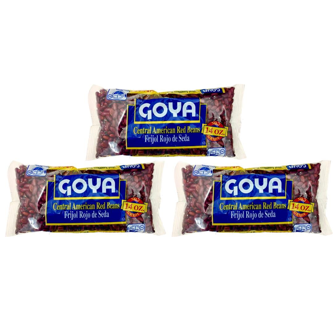 Goya Central American Red Beans, Frijol Rojo de Seda 14 oz PACK OF 3 ...