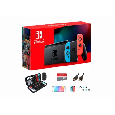 Nintendo Switch Console System w/ Neon Blue & Red Joy-Con for Gaming - Walmart.com