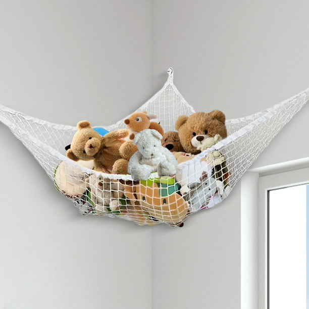 Gearup Toy Hammock Net Organizer Mesh Stuffed Animals Kids White ...