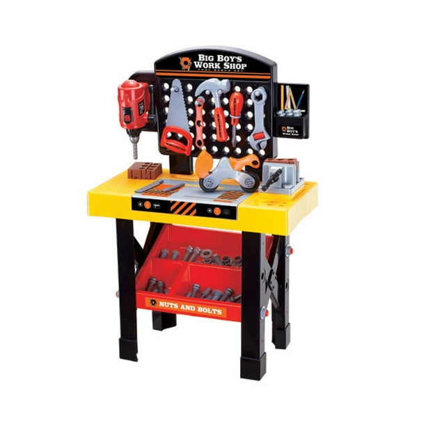 Big Boy's Work Shop 54 Piece Tool Bench Set - Walmart.com