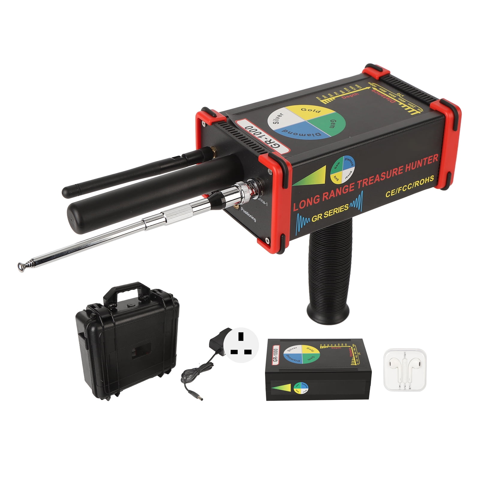 Handheld Long Range Metal Gold Detector 433MHz Maximum Treasure ...