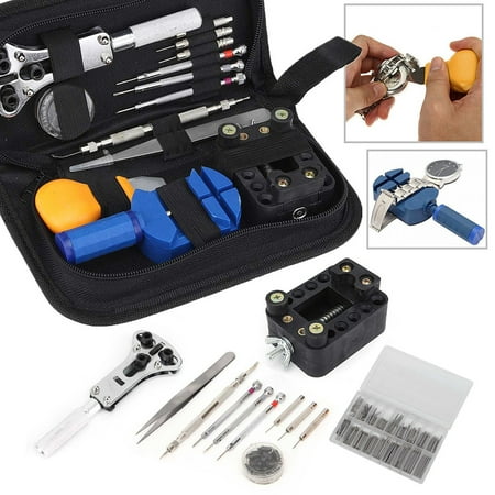 399 in 1 Watch Repair Tool Kit with Carrying Case Opener Remover Spring ...
